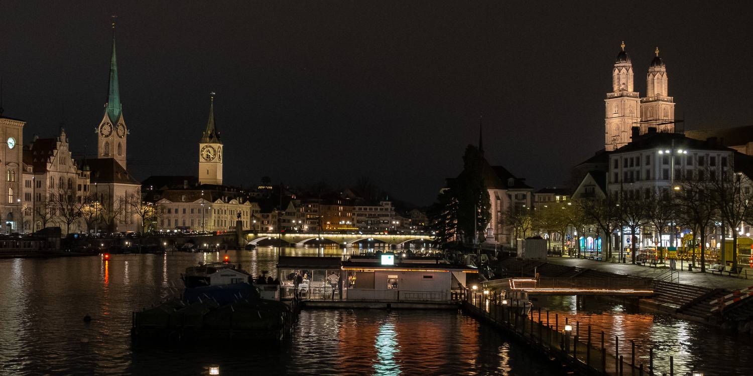 Lake Zurich mini boat tour / by night!