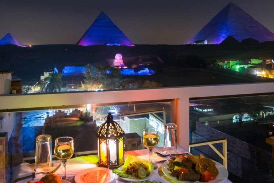 SOUND AND LIGHT SHOW WITH DINNER WITH PYRAMIDS VIEW ROOF TOP RESTAURANT ...